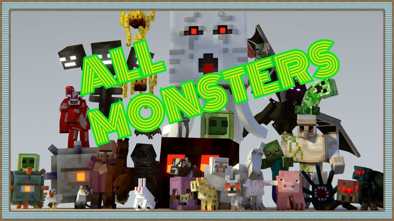 All the monsters of minecraft! - YouTube