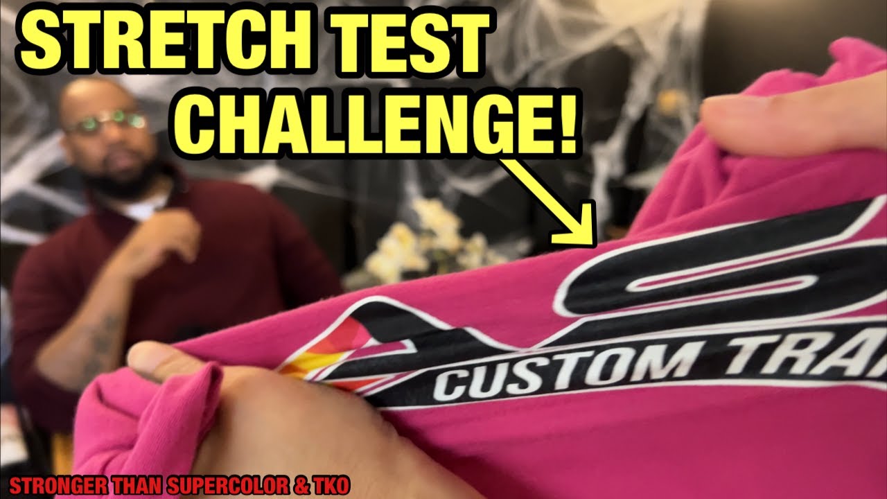 DTF TRANSFER STRECH TEST CHALLENGE! | WE WANT YOU TO STRETCH OUR ...