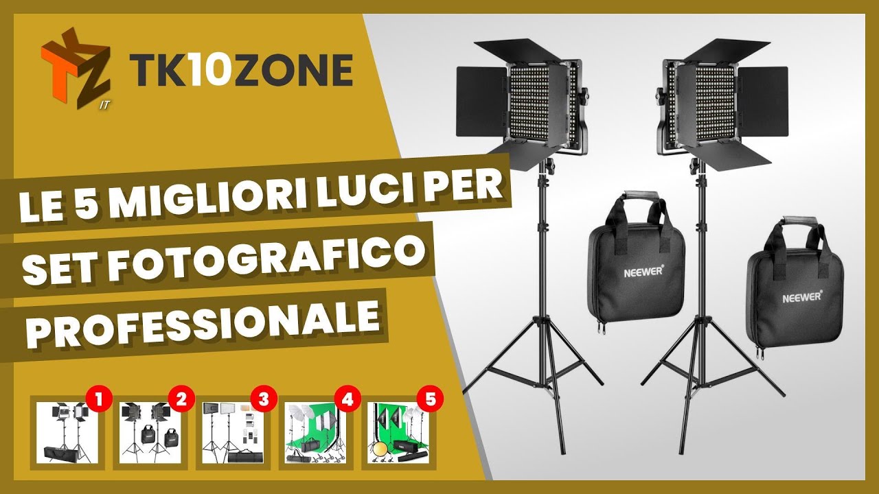 Le 5 migliori luci per set fotografico professionale - YouTube