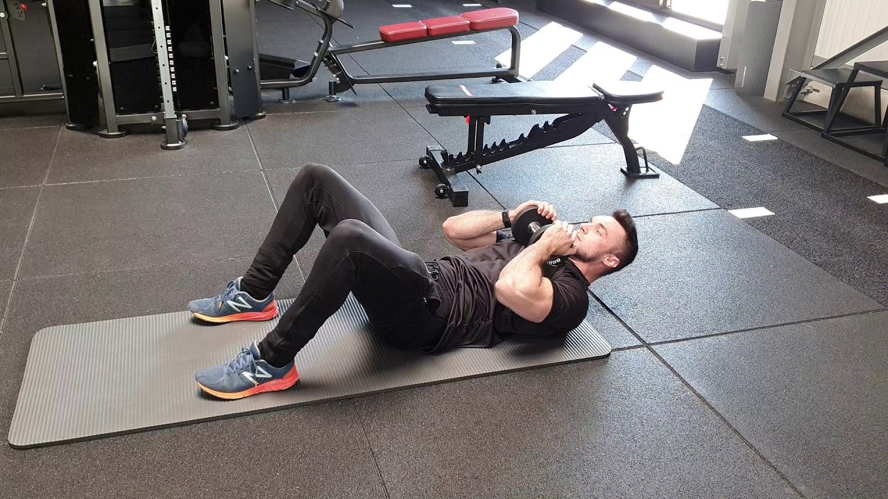 Dumbbell Weighted Crunch m - YouTube