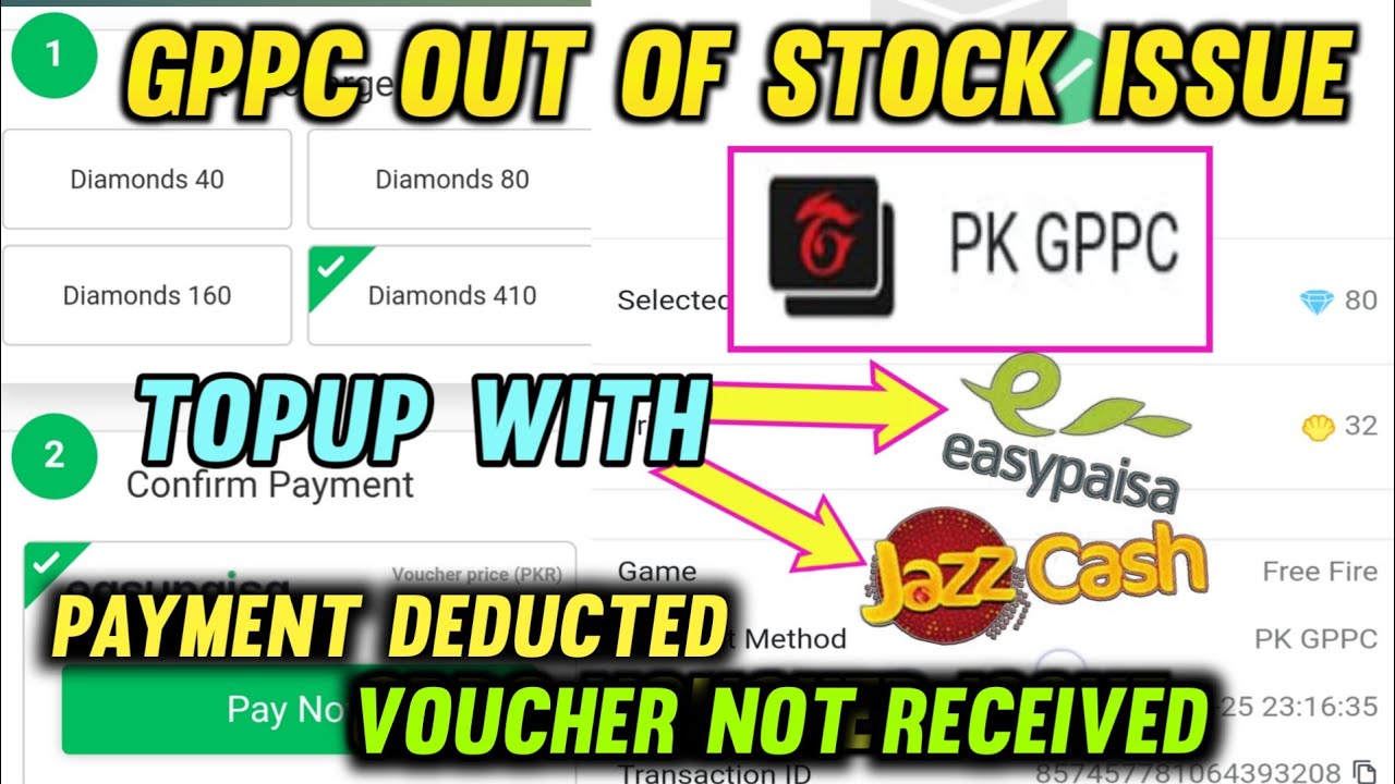 GPPC | Garena Prepaid Card Working | Topup With Easy Paisa Jazzcash ...