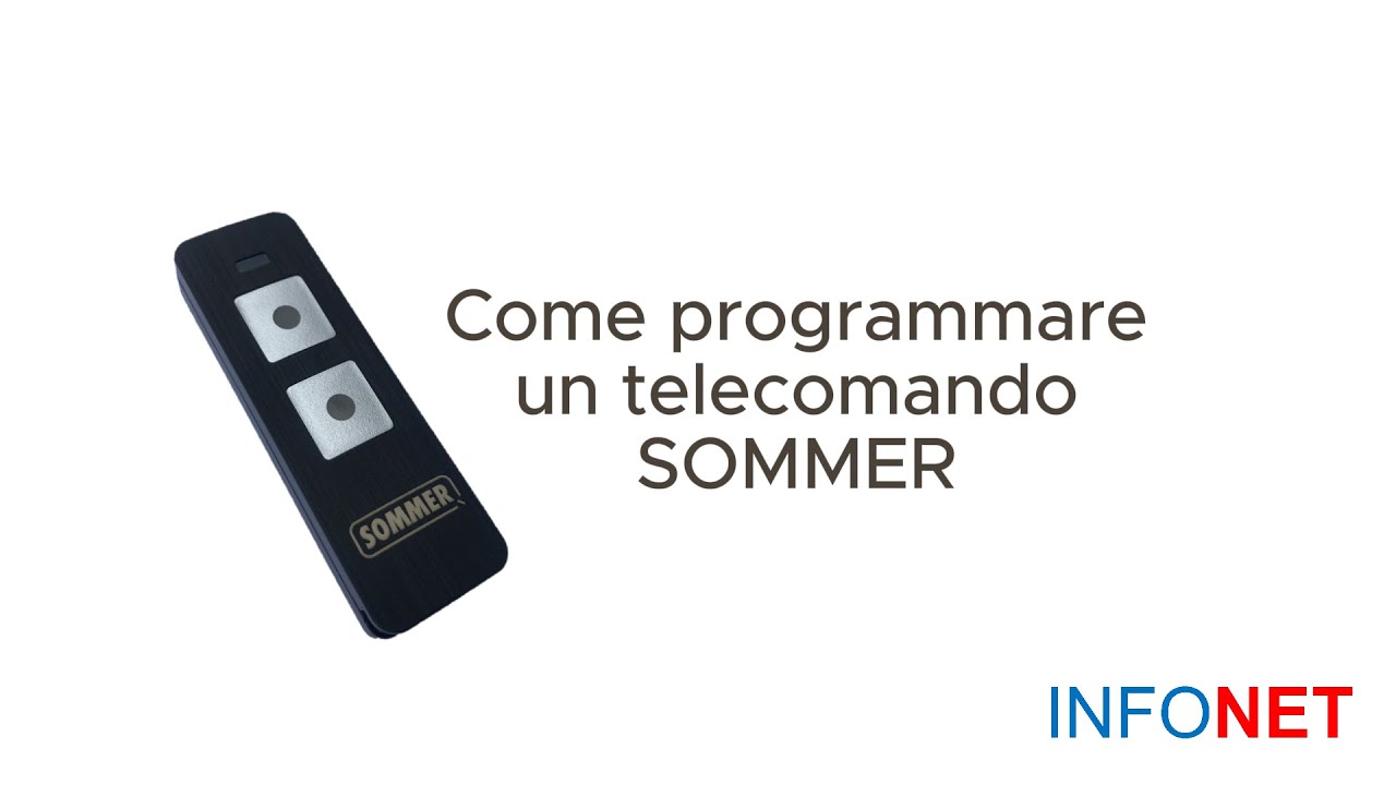 🔧 Come programmare un telecomando SOMMER in 4 passi! 🚀 - YouTube