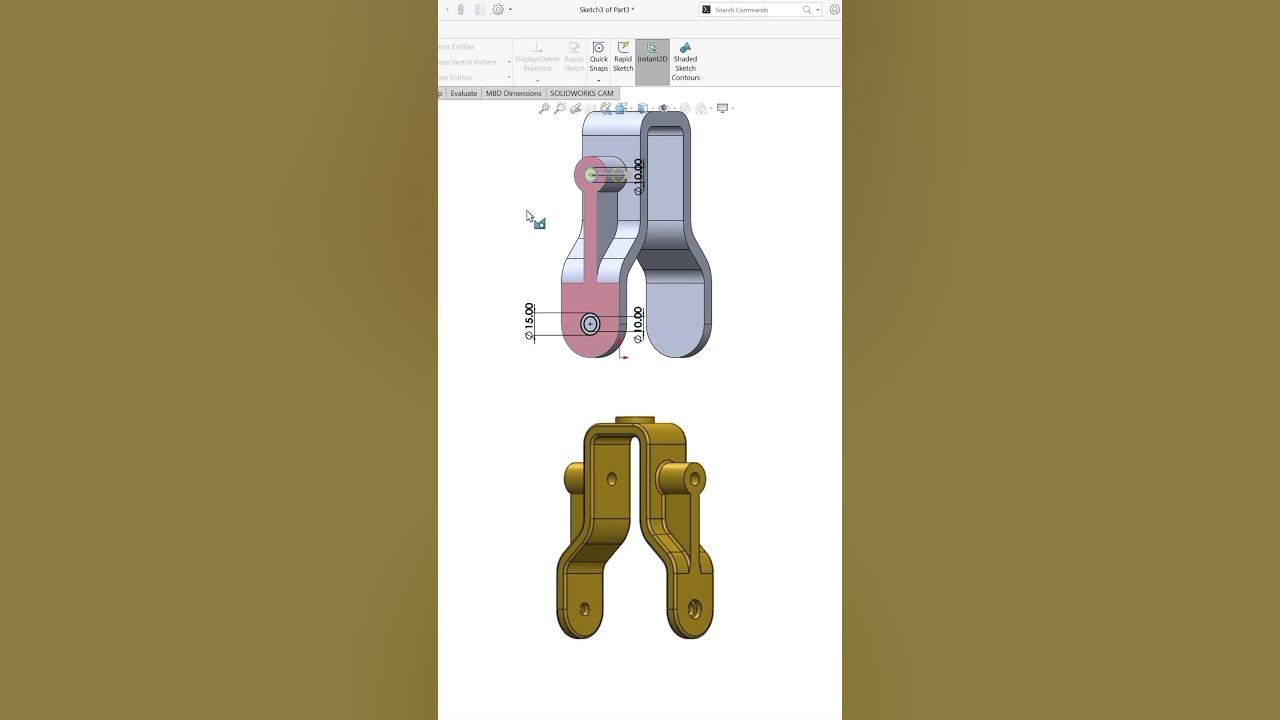 solidworks tutorial exercise 50||Autocad tutorial exercise||cad ...