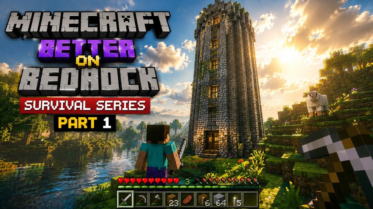 Minecraft Better on Bedrock Survival series Part 1 - YouTube