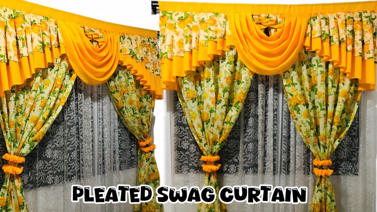 Pleated Swag Curtain | Simple & Easy | Full Tutorial for Beginners ...