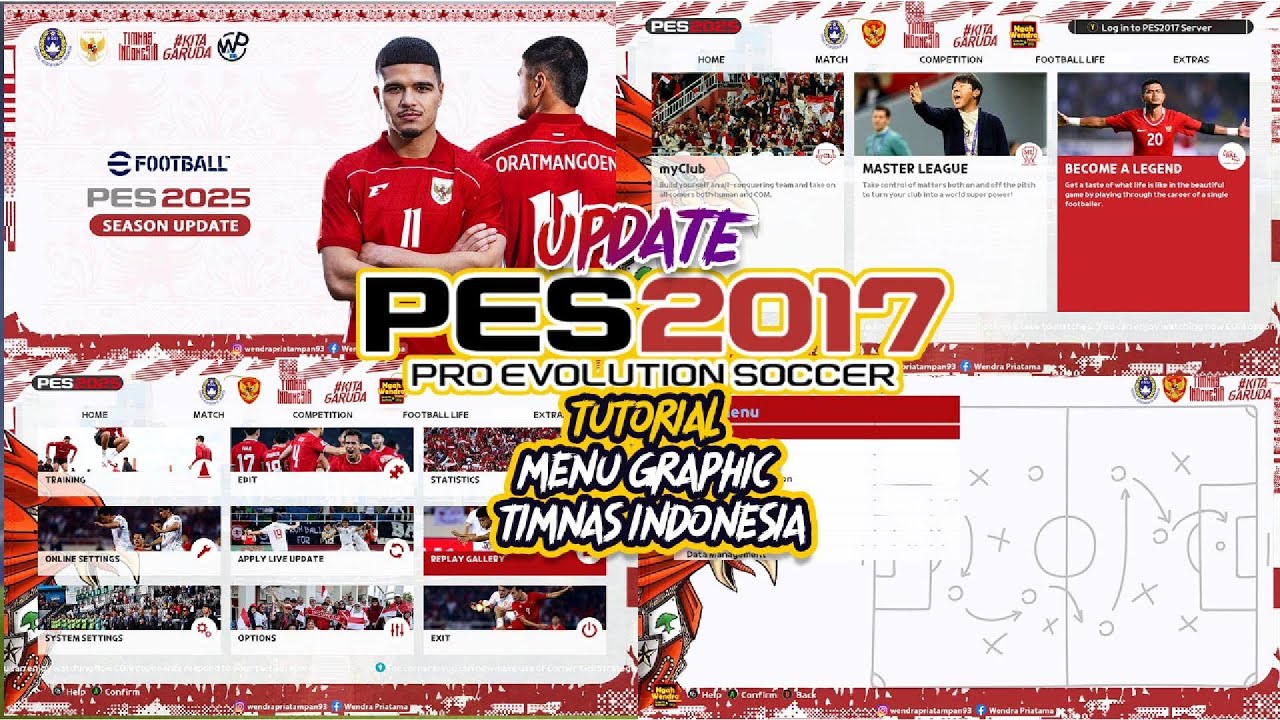 PES 17 - MENU TIMNAS INDONESIA - YouTube