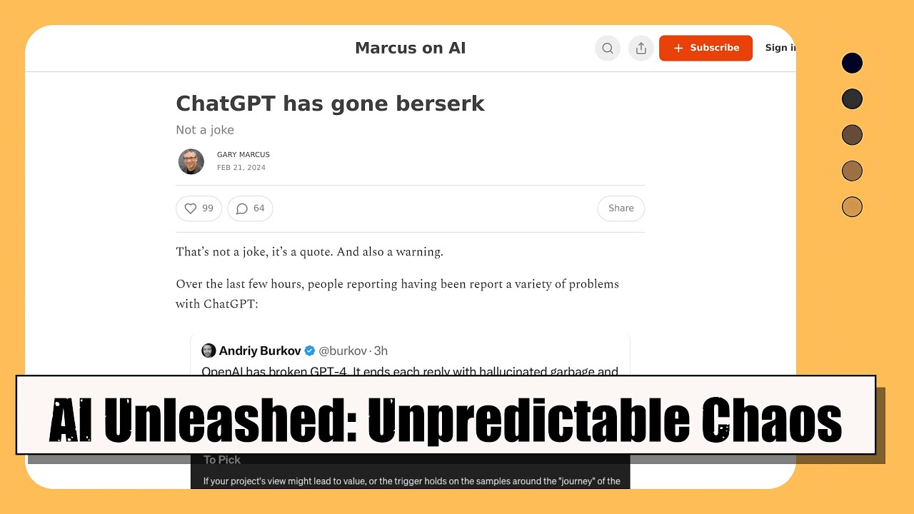 Unpredictable AI: ChatGPT Goes Berserk, Raising Concerns for Stable and ...