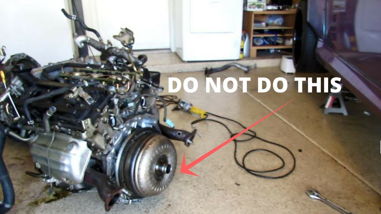G35 / 350z - How to NOT remove Torque Converter - YouTube