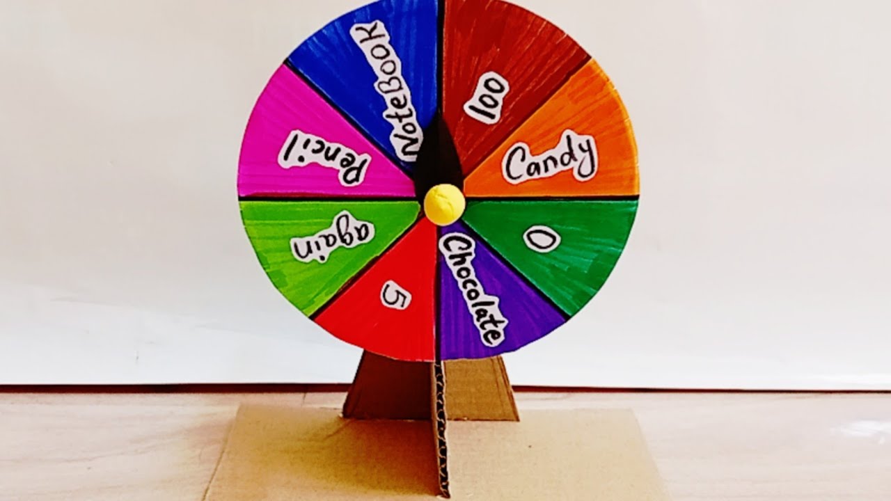 how to make a spinning wheel with cardboard // easy craft idea // diy ...