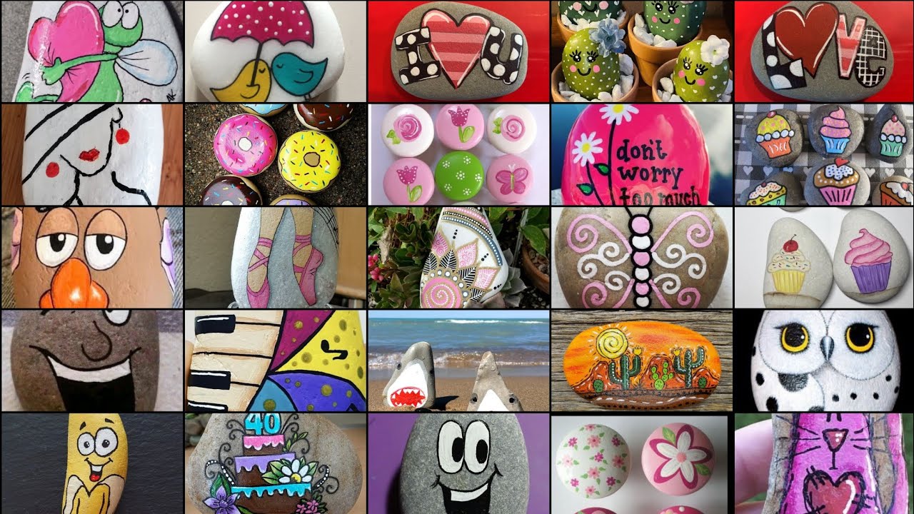 100+ amazing stone painting ideas/100+ easy rock painting ideas# ...