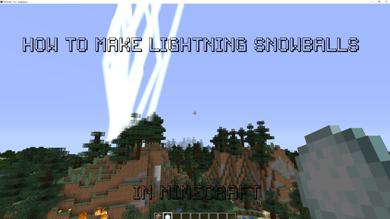 How To Make Lightning Snowballs in Minecraft | Java Edition 1.15.2 ...