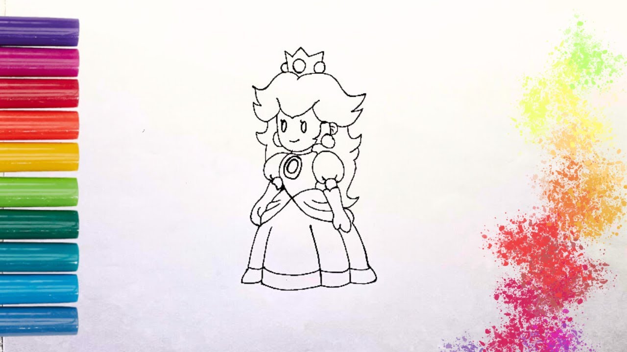 How to Draw Princess Peach I The Super Mario Bros. Movie - YouTube