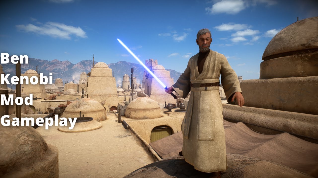 Star Wars Battlefront II - Ben Kenobi Mod Gameplay (A New Hope) - YouTube