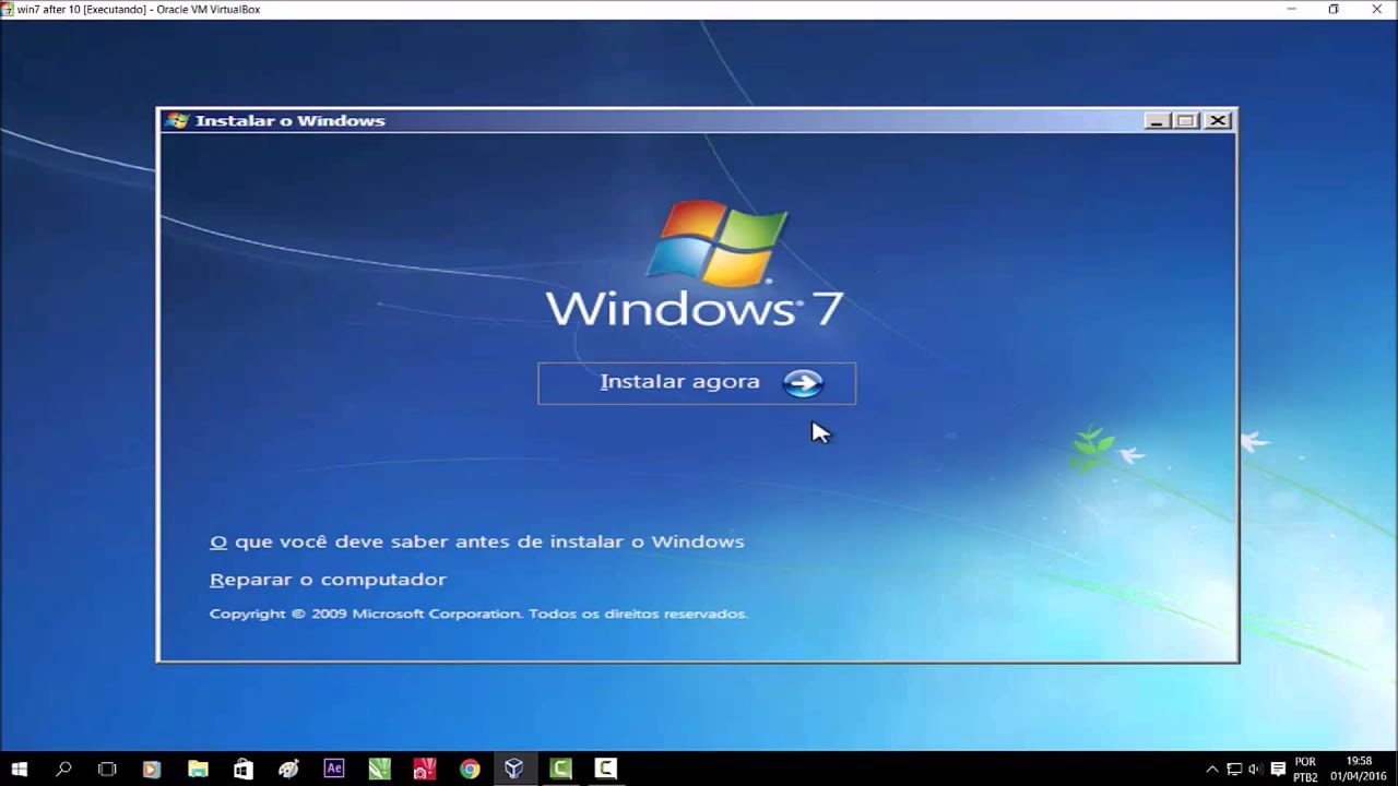 Windows 7 instalação passo a passo do zero - YouTube