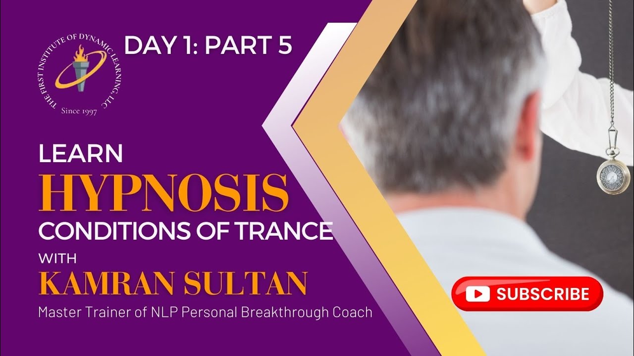 Hypnosis Bootcamp - Day 1-Part 5- Requirements & Conditions of Trance - YouTube