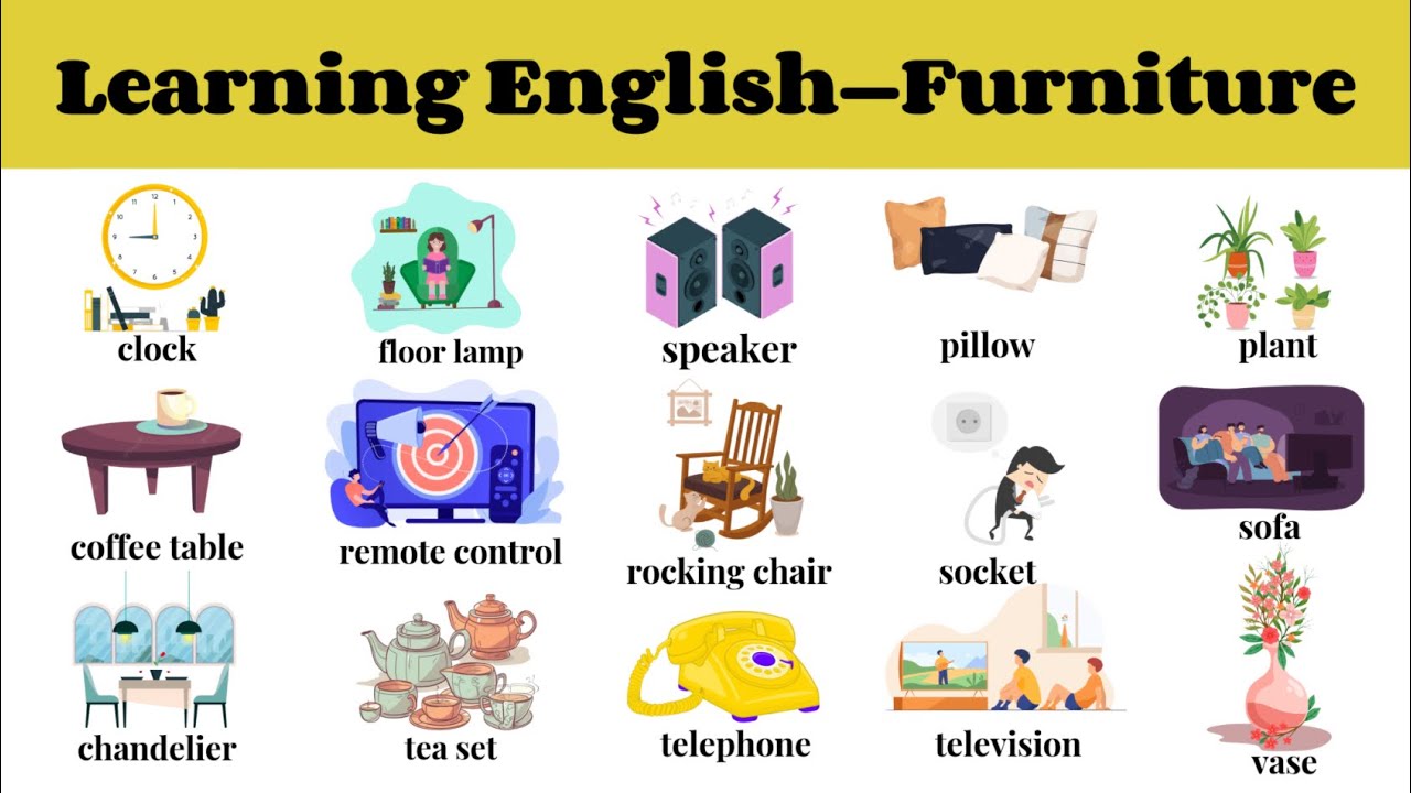 Learn English Vocabulary #11 ｜ Listen and Practice-- Furniture - YouTube