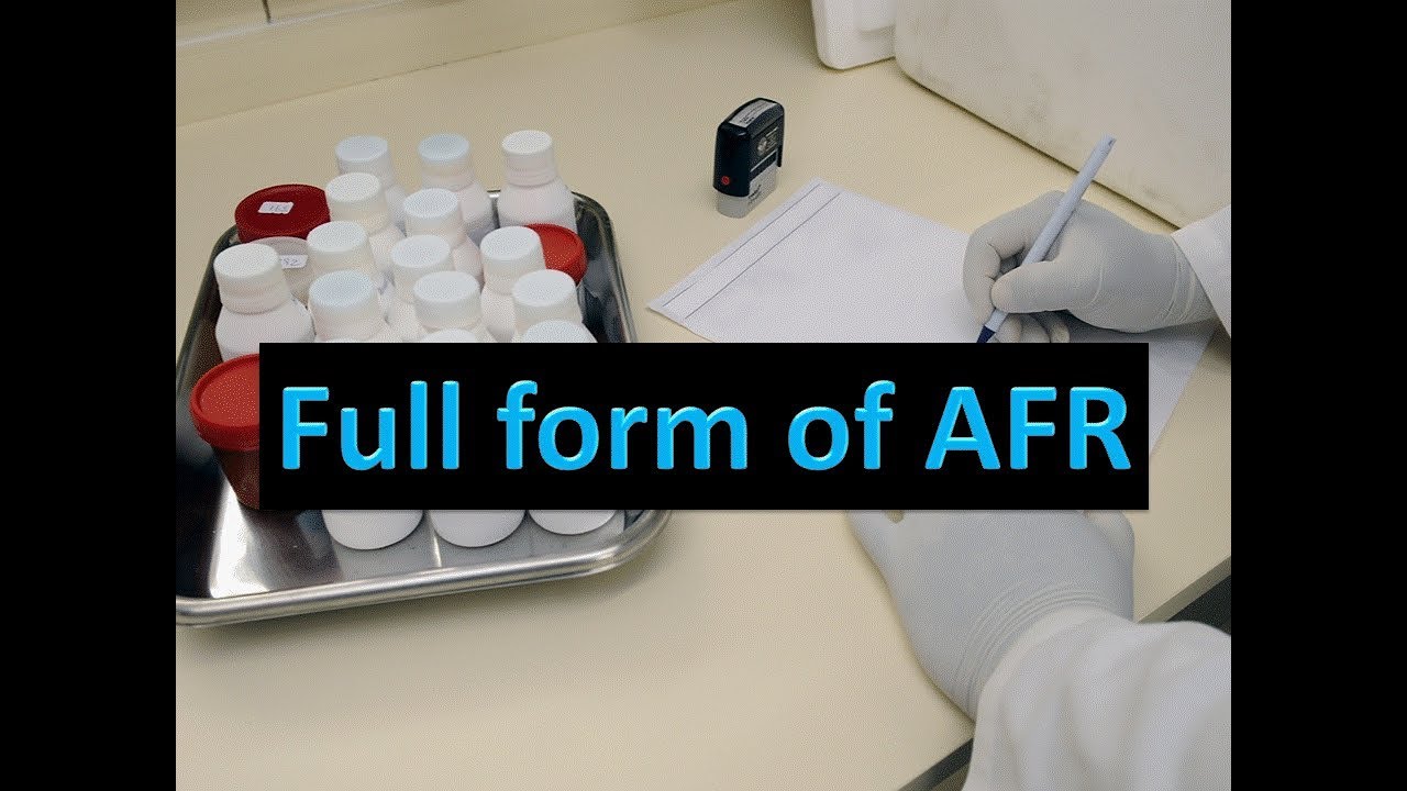 Full form of AFR - YouTube