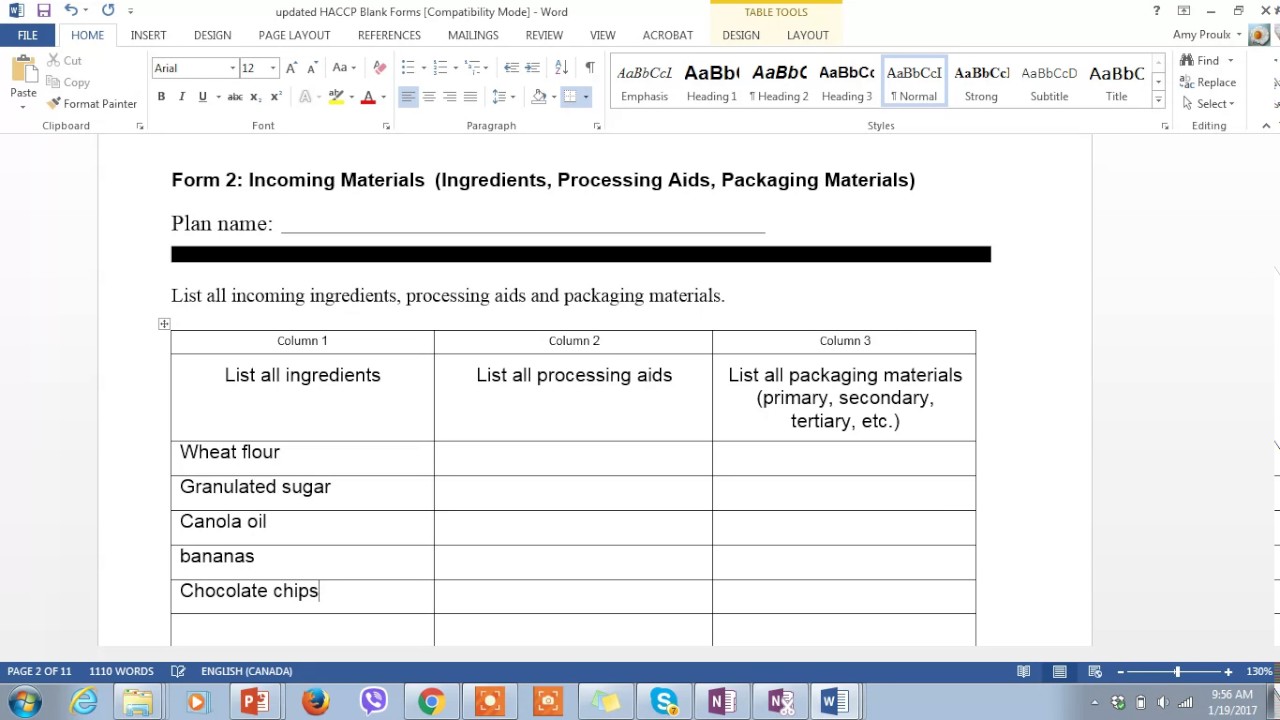 Capstone CULN 1326 HACCP Form 2 - YouTube