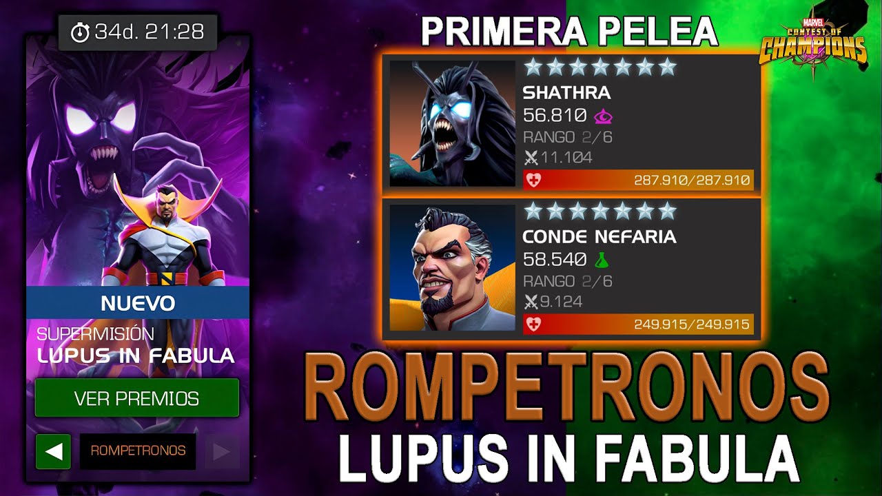 Shathra & Count Nefaria Lupus In Fabula ROMPETRONOS | Primera Pelea ...