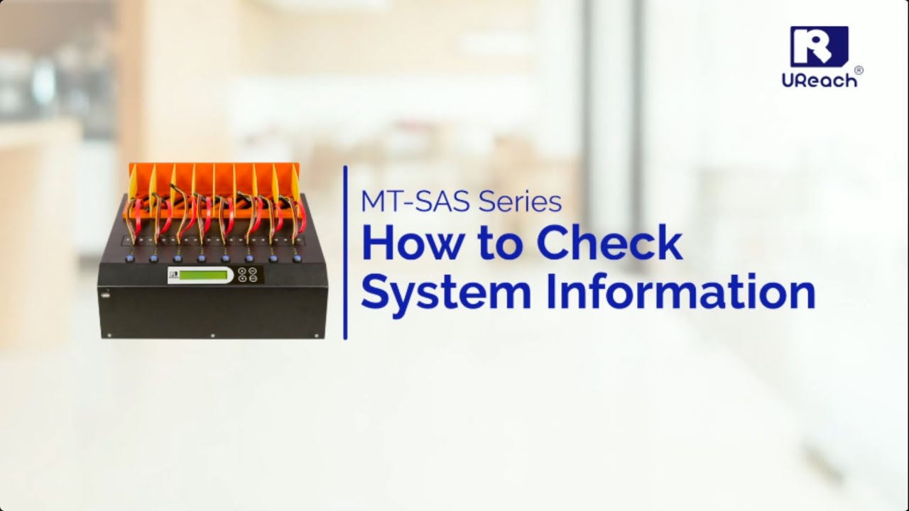 How to check System Information from MTS-SAS Series SAS HDD Duplicator ...