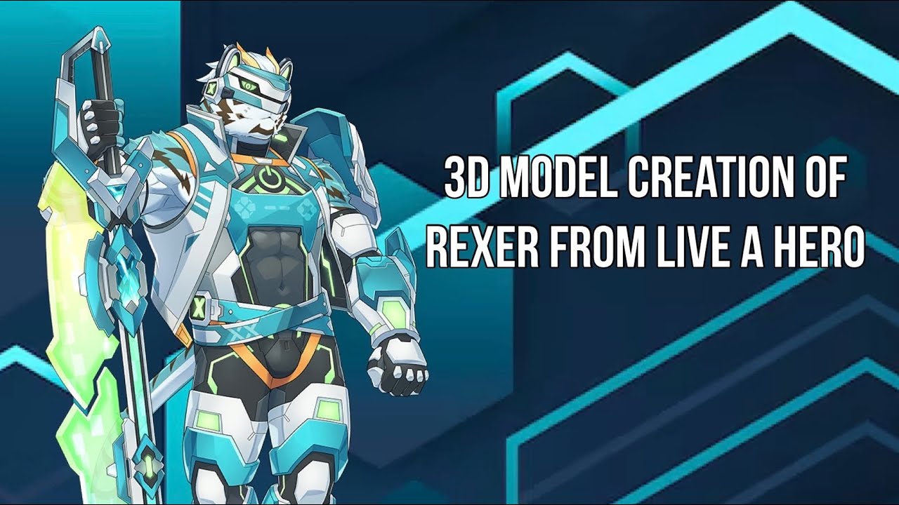 The 3D Model Creation of ReXer From Live A Hero - YouTube