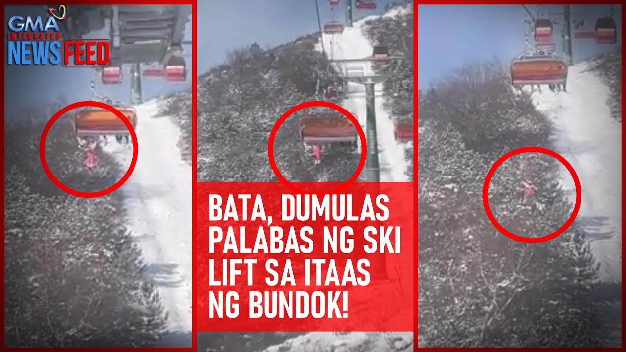 Bata Dumulas Palabas Ng Ski Lift Sa Itaas Ng Bundok Gma Integrated