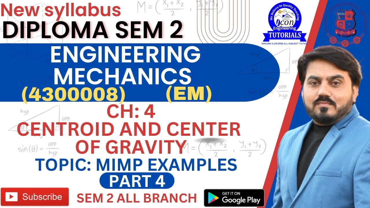 ENGINEERING MECHANICS CH 4 DIPLOMA SEM 2 ALL BRANCH ||MIMP EXAMPLE FOR ...