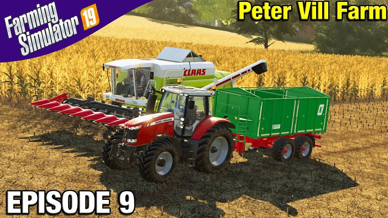 CORN HARVEST Farming Simulator 19 Timelapse - Peter Vill Farm FS19 ...