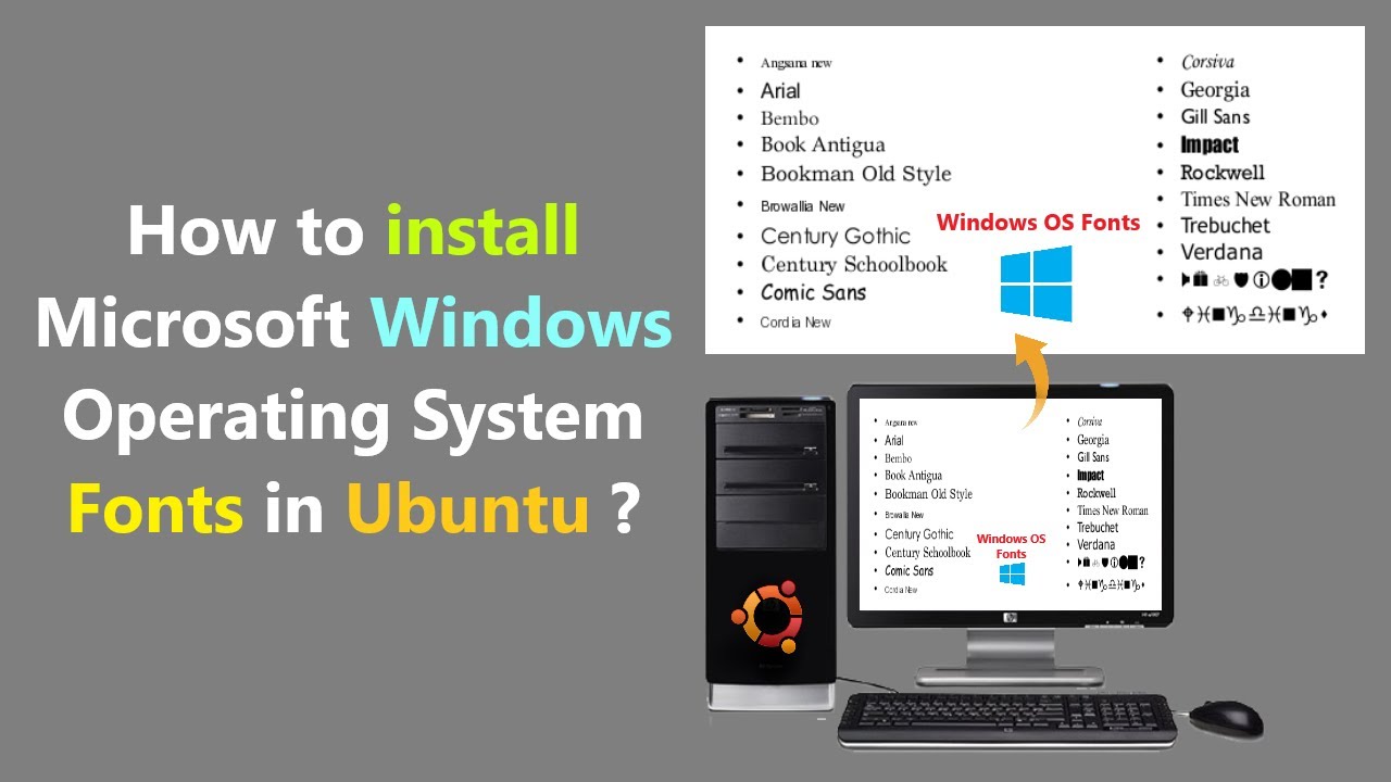 How to install Microsoft Windows Operating System Fonts in Ubuntu ...