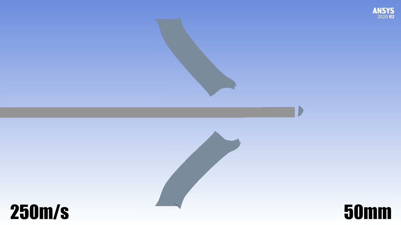 Simplified DM53 APFSDS Rod WHA 250m/s VS 10-100mm 0° 6061 | Ballistic ...