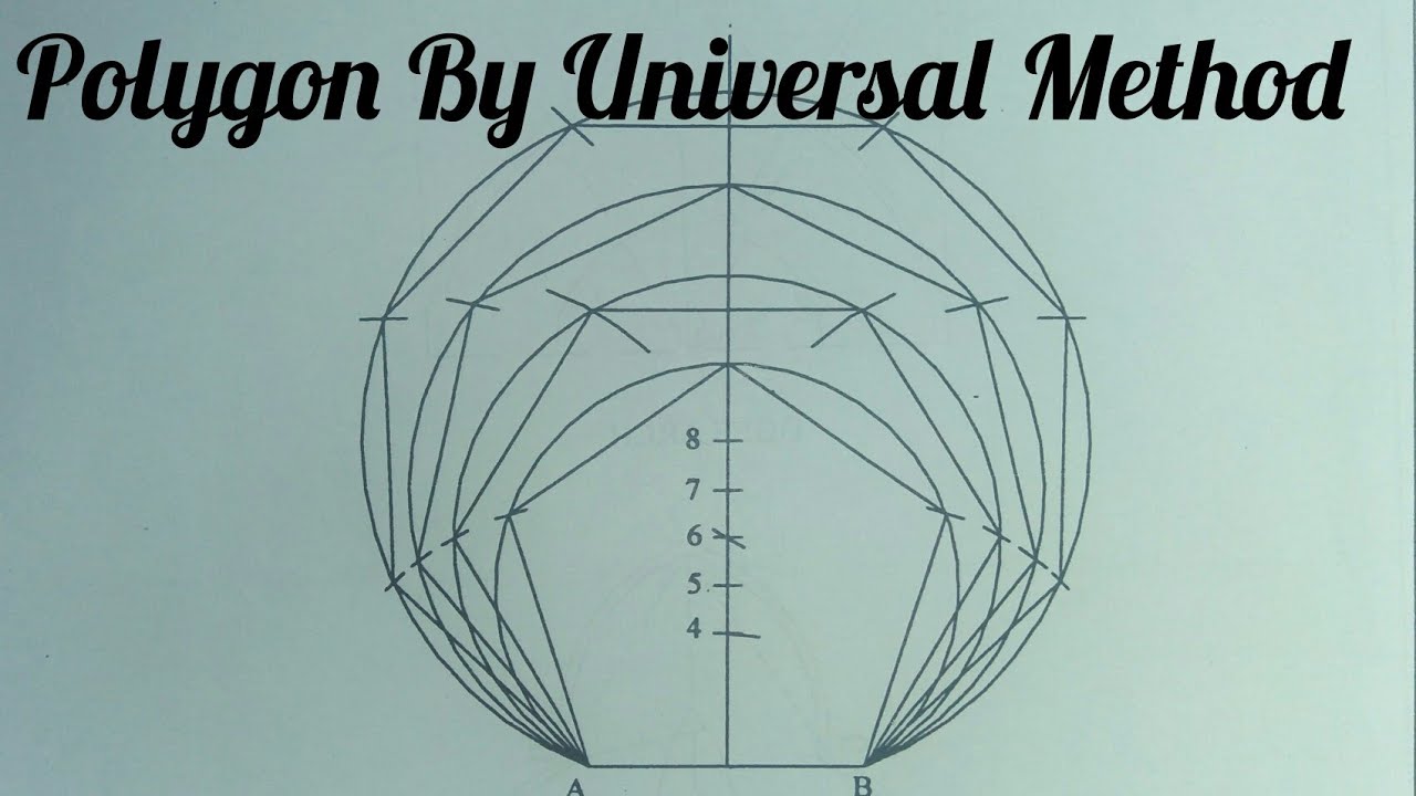 #engineeringdrawing #geometry #tangent How to draw polygon by universal ...