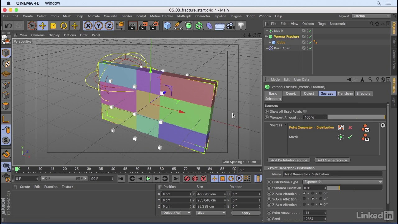 CINEMA 4D R18 Tutorial 025 Break objects into pieces - YouTube