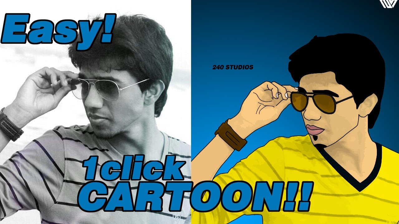 Cartoon Edit | Photoshop | Vector | 1 Click cartoon | 240 STUDIOS ...
