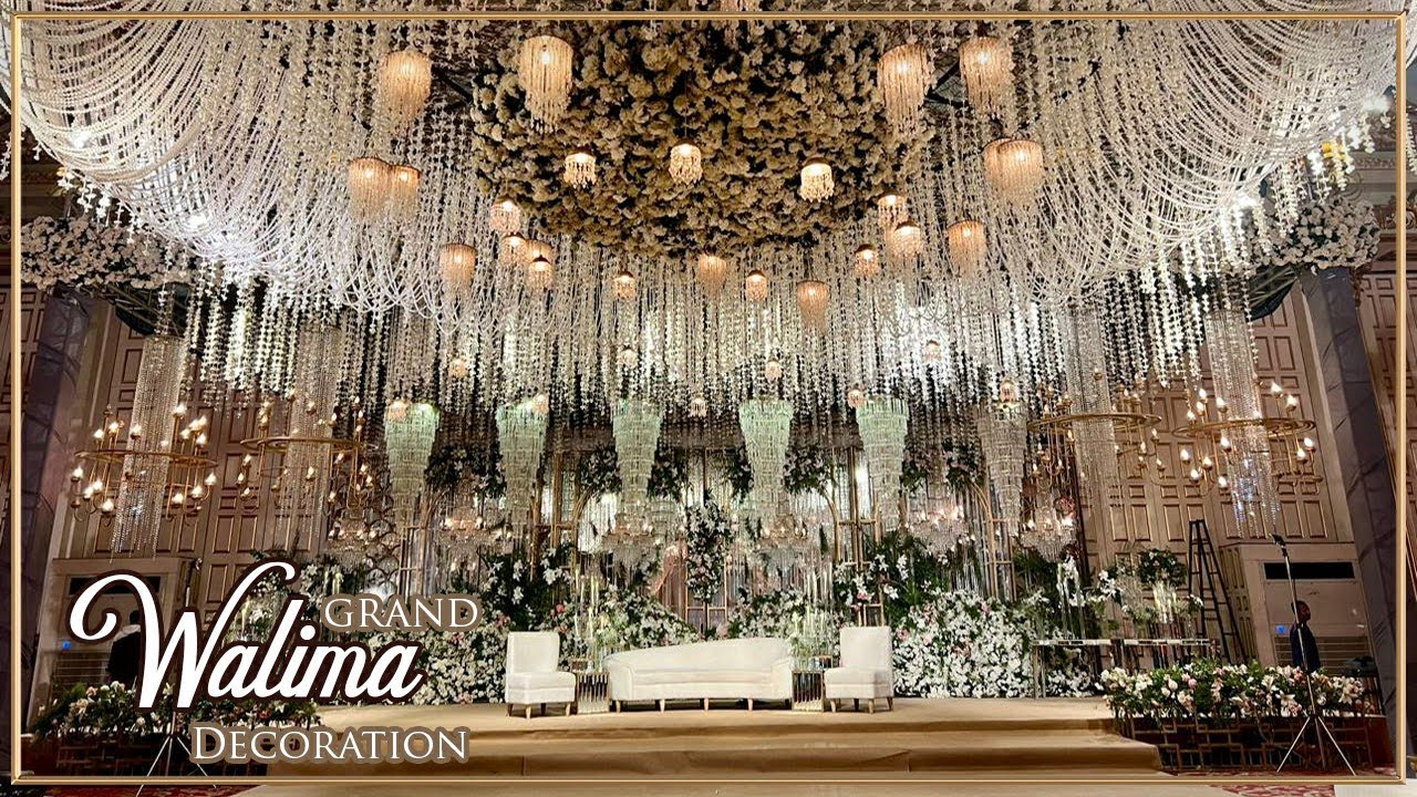 Astonished Pakistani walima decoration ideas | White Walima Stage ...