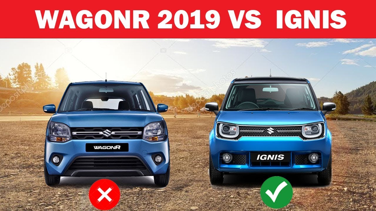 Comparison - Maruti WagonR 2019 vs Ignis delta model - YouTube