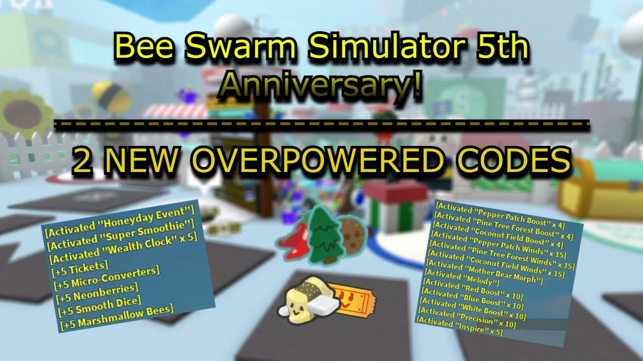 Bee Swarm Simulator 5th Anniversary - OP Codes | Roblox - YouTube
