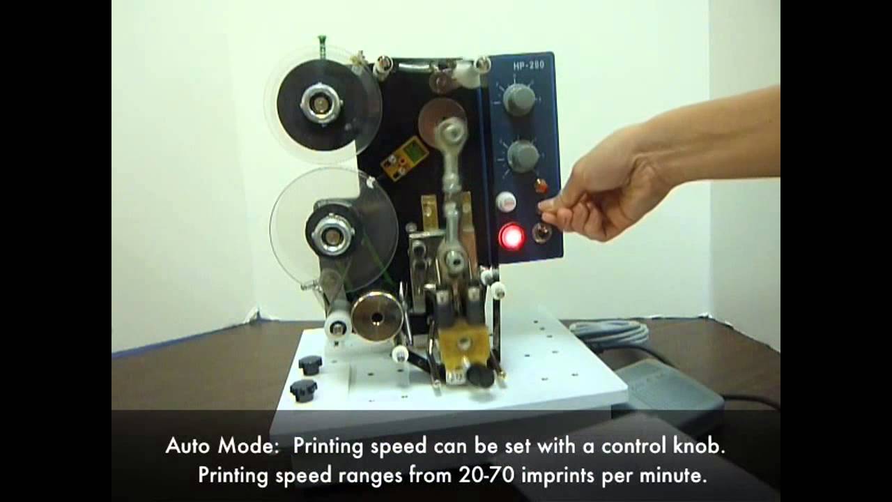 HP-280 Hot Stamp Imprinter. - YouTube
