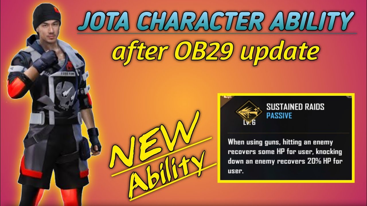 NEW JOTA CHARACTER ABILITY after OB29 update || best character in free ...