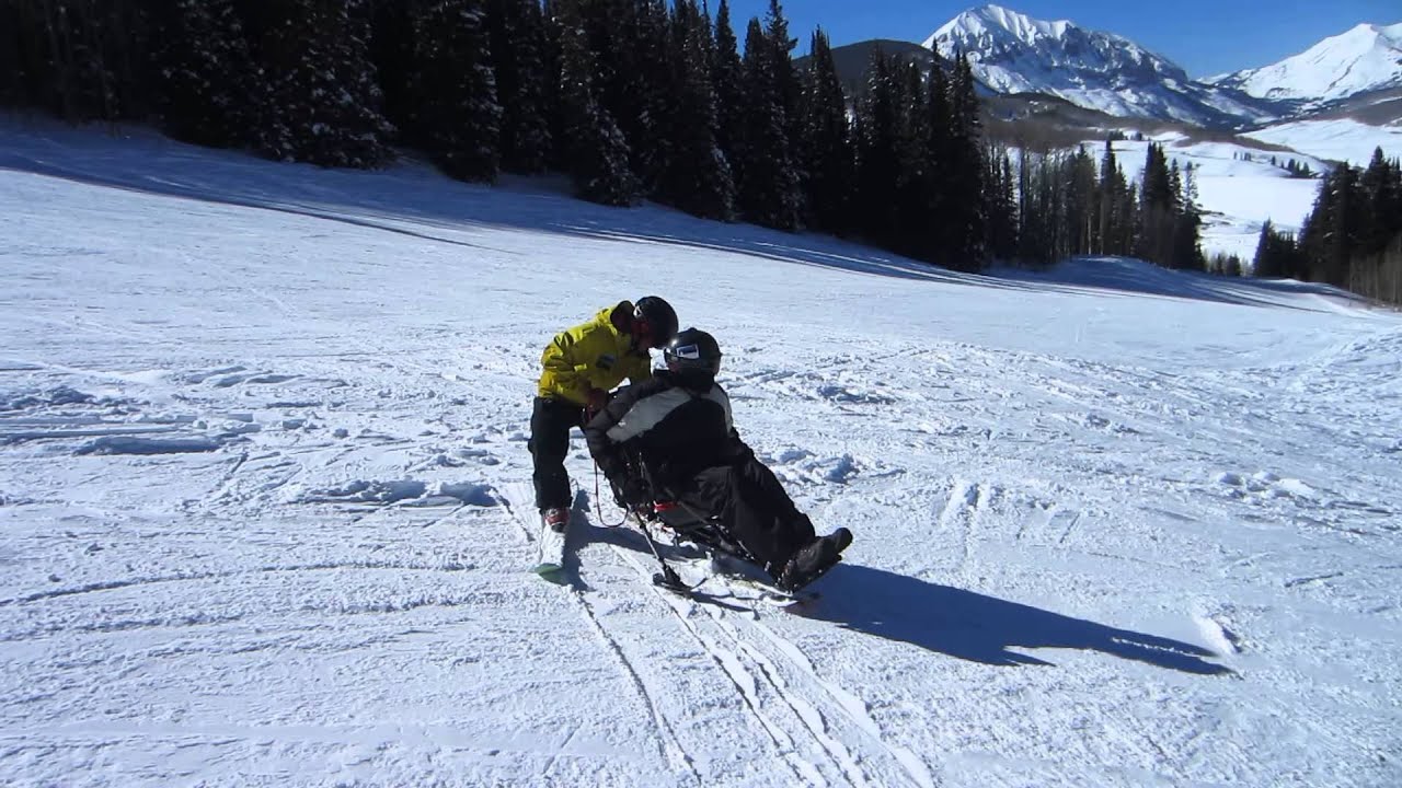 Learning to Sit-Ski - YouTube