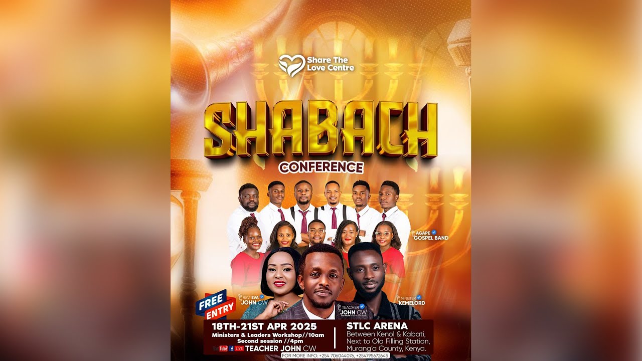 SHABACH CONFERENCE DAY 3 WITH TR JOHN CW ,REV EVA CW ,MIN KEMELORD AND ...