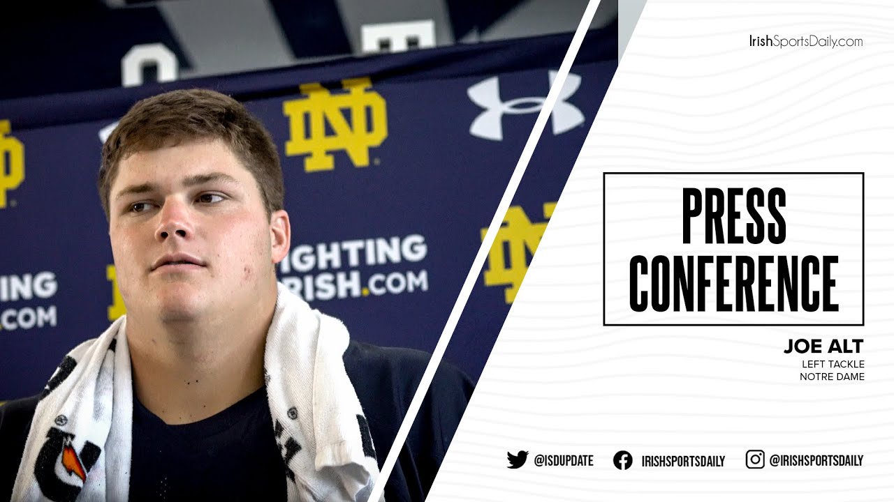 Joe Alt on Notre Dame Left Guards, Competing with Blake Fisher - YouTube