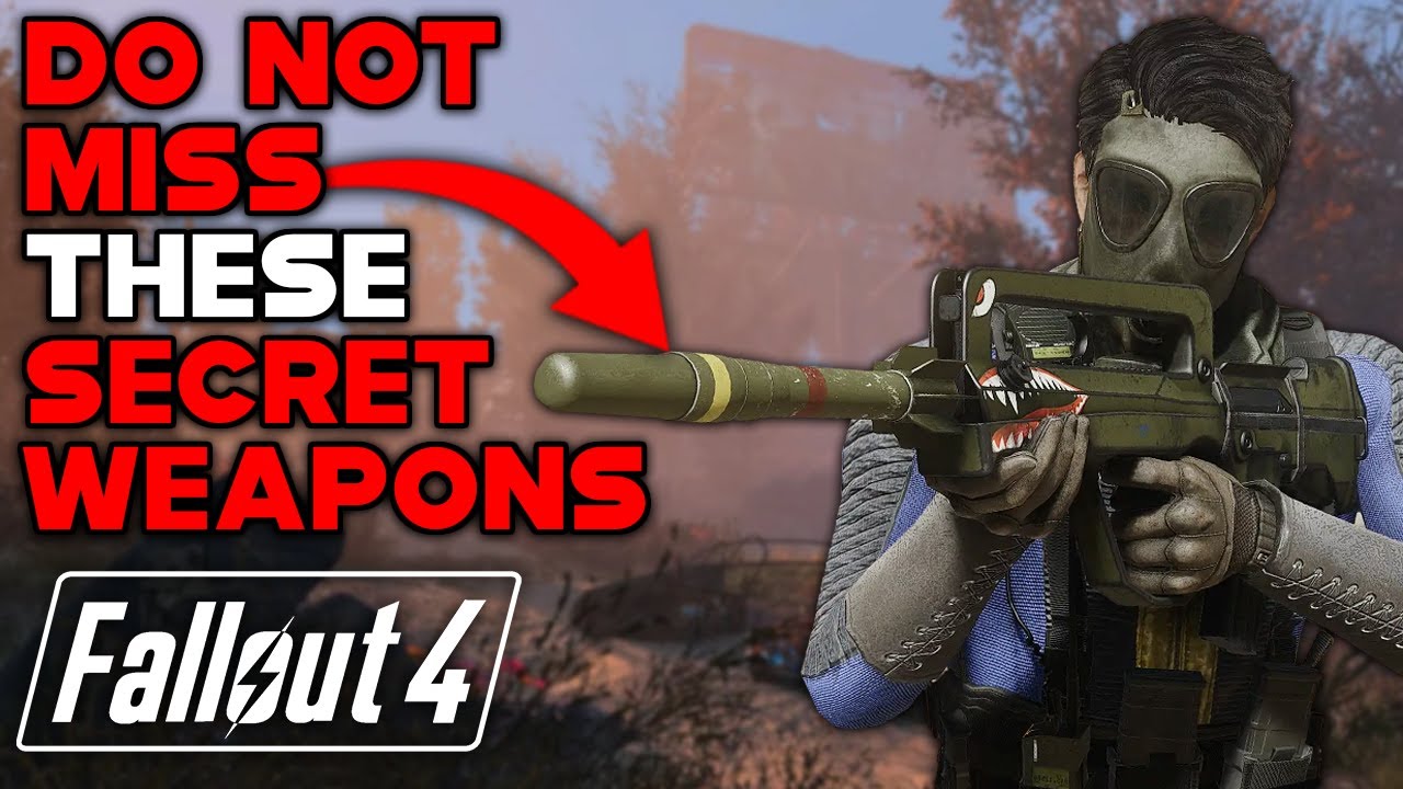 10 SECRET WEAPONS YOU NEVER KNEW ABOUT IN FALLOUT 4 - YouTube