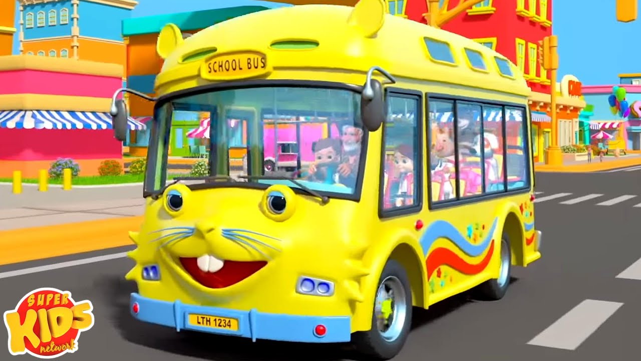 Wheels On The Bus I Spy, Nursery Rhymes & Cartoon Videos by Super Kids ...