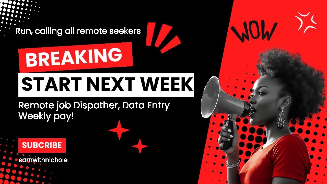 🏃🏾‍♀️ HIRING FAST! Start as soon as next week with this amazing work ...