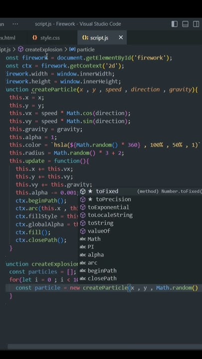 Firework Animation with HTML , CSS and JS #shorts #shortvideo - YouTube