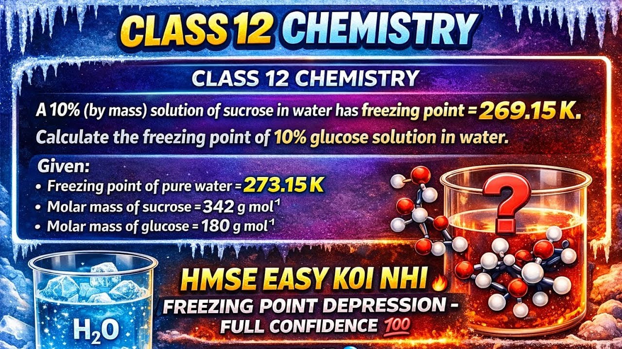 A 10% solution (by mass) of sucrose in water has freezing point of 269. ...