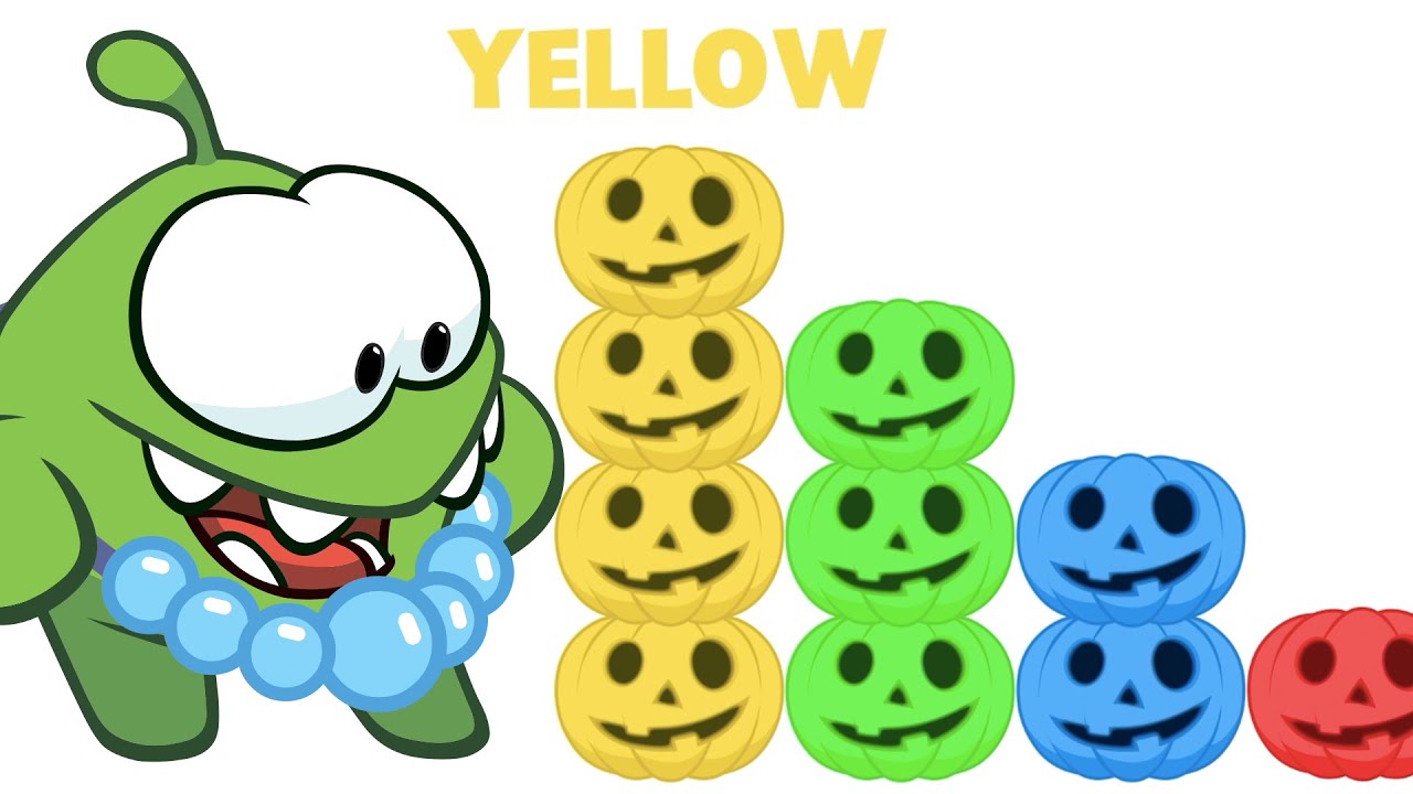 Learn colors and numbers with Om Nom 🎃 Halloween Theme - YouTube