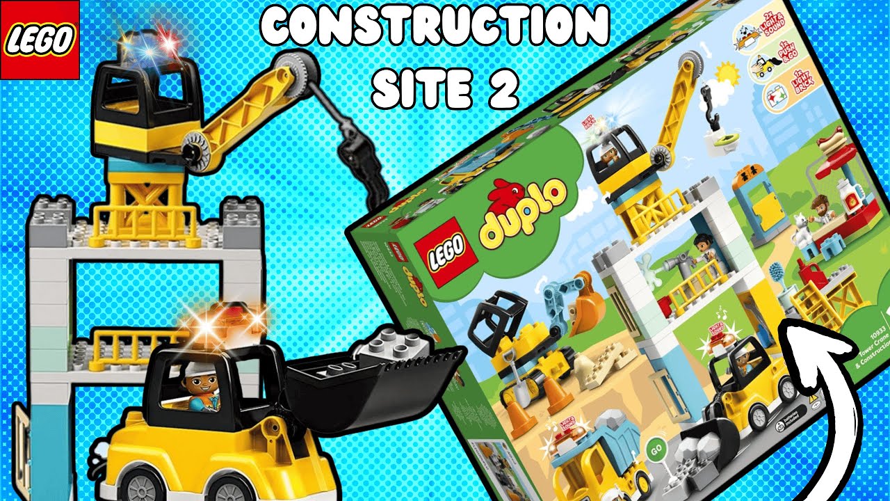 LEGO DUPLO Ep 37: Tower Crane & Construction 10933 (unboxing & building ...