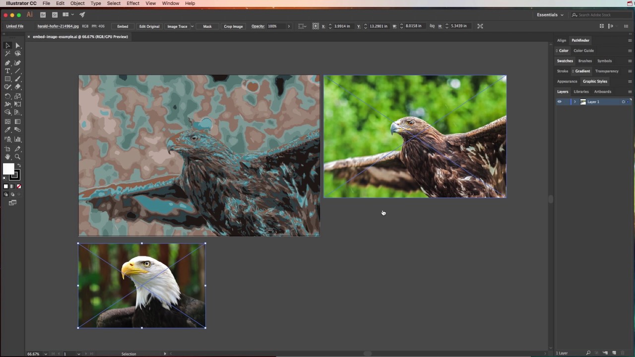 Adobe Illustrator - Embedding Images - YouTube