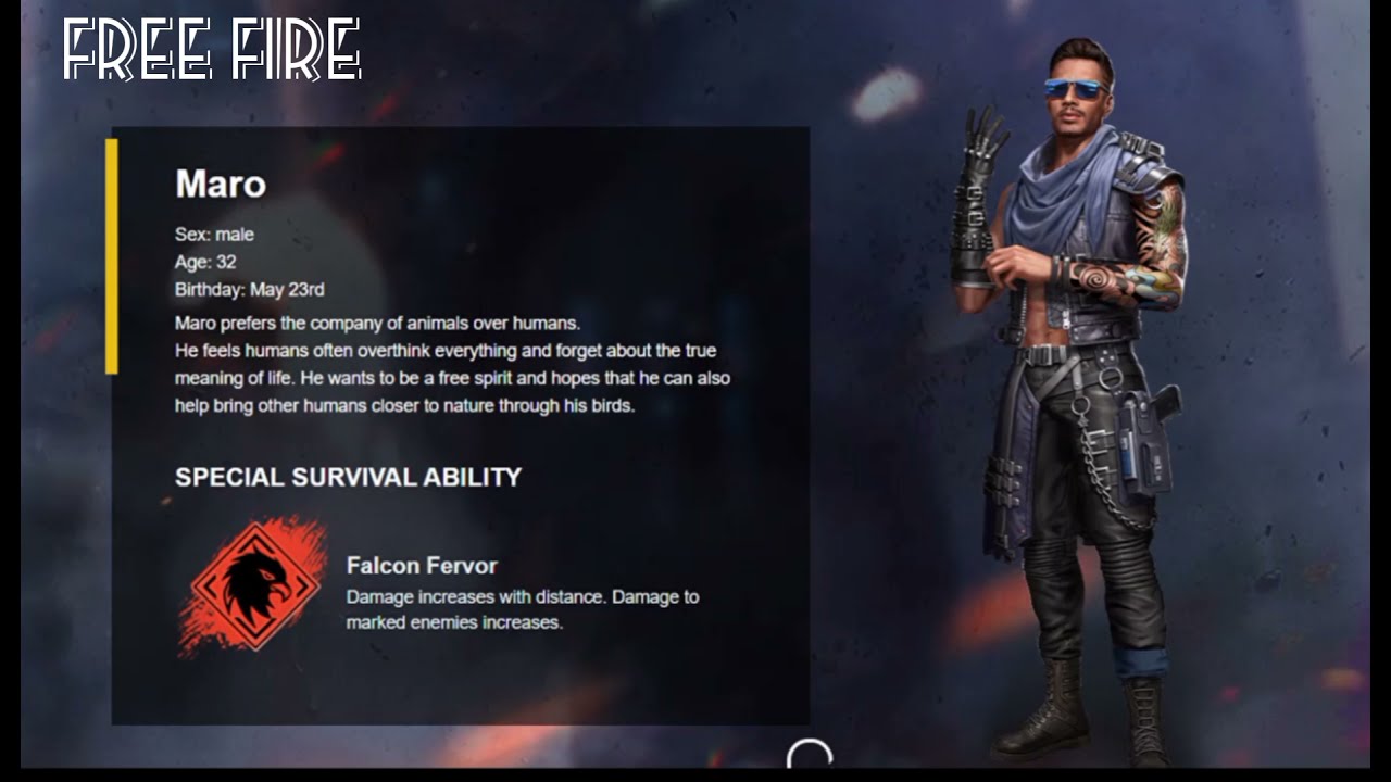 Free Fire All Character.Character Age and Name - YouTube